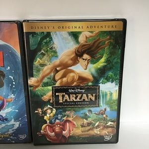 Disney | Other | Lot Of 3 Kids Disney Dvd New Tarzan Sleeping Beauty ...
